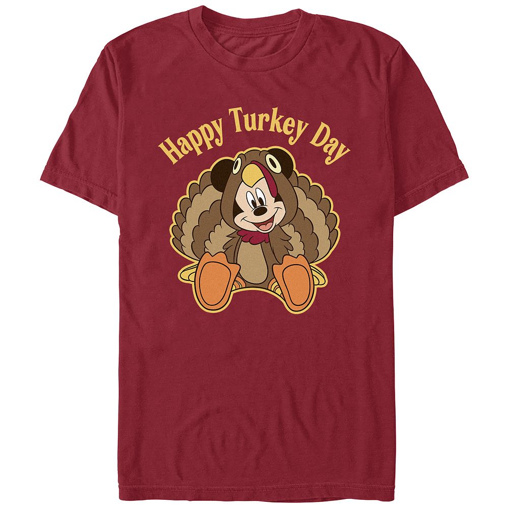 Disney's Mickey Mouse Happy Turkey Day Men's Graphic Tee
