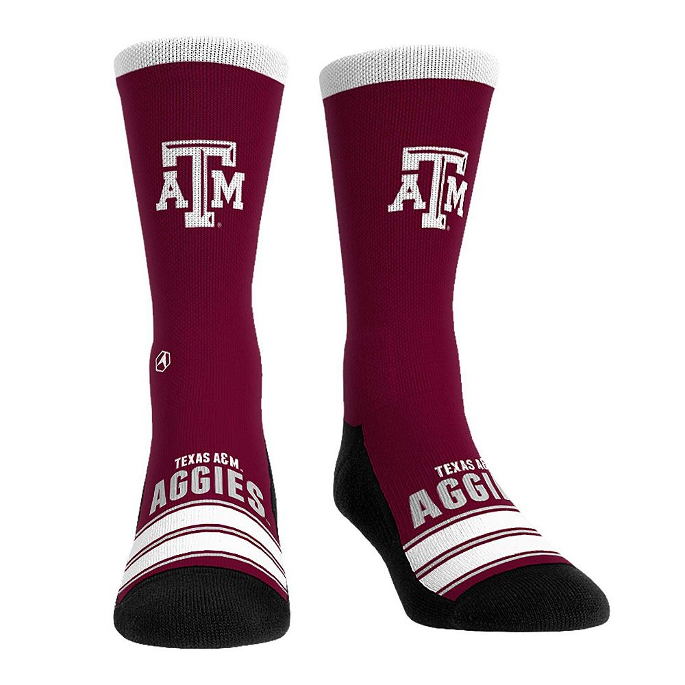 Unisex Rock Em Socks Texas A&M Aggies Gametime Stripe Crew Socks