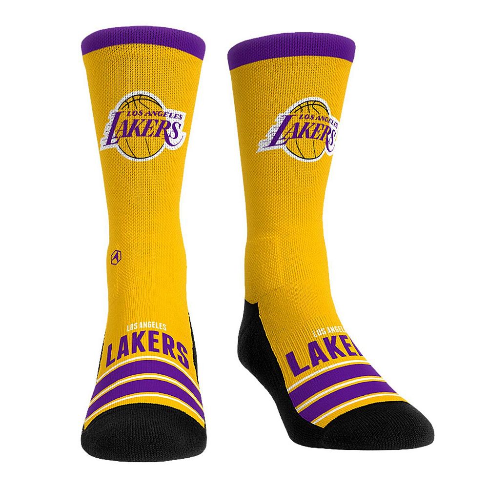 Unisex Rock Em Socks Los Angeles Lakers Gametime Stripe Crew Socks