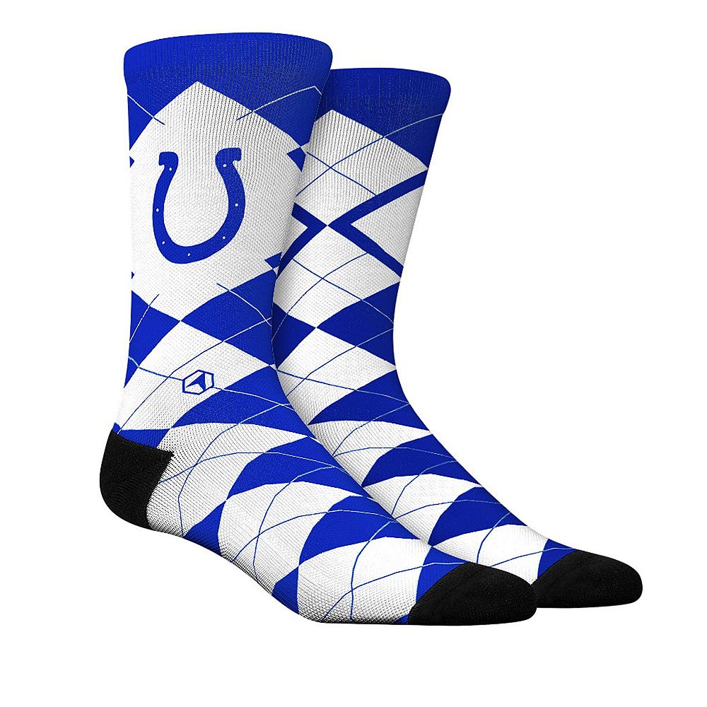 Unisex Rock Em Socks Indianapolis Colts Argyle Knitted Dress Socks
