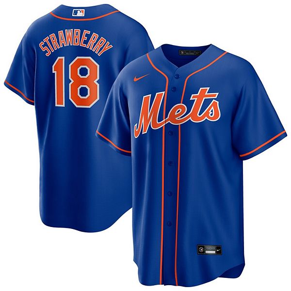 Men's Nike Darryl Strawberry Royal New York Mets Alternate Replica ...