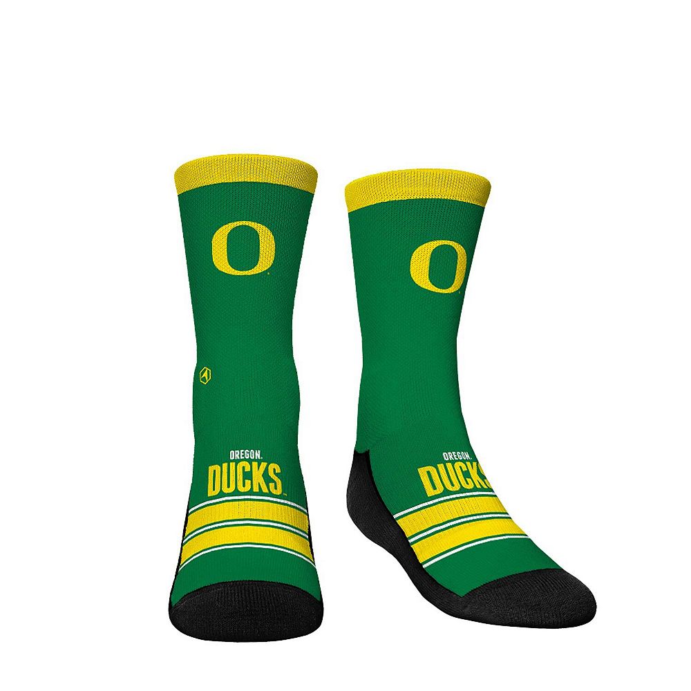 Youth Rock Em Socks Oregon Ducks Gametime Stripe Crew Socks