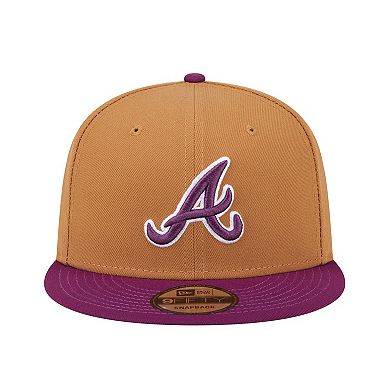 Men's New Era Brown/Purple Atlanta Braves Color Pack Two-Tone 9FIFTY ...
