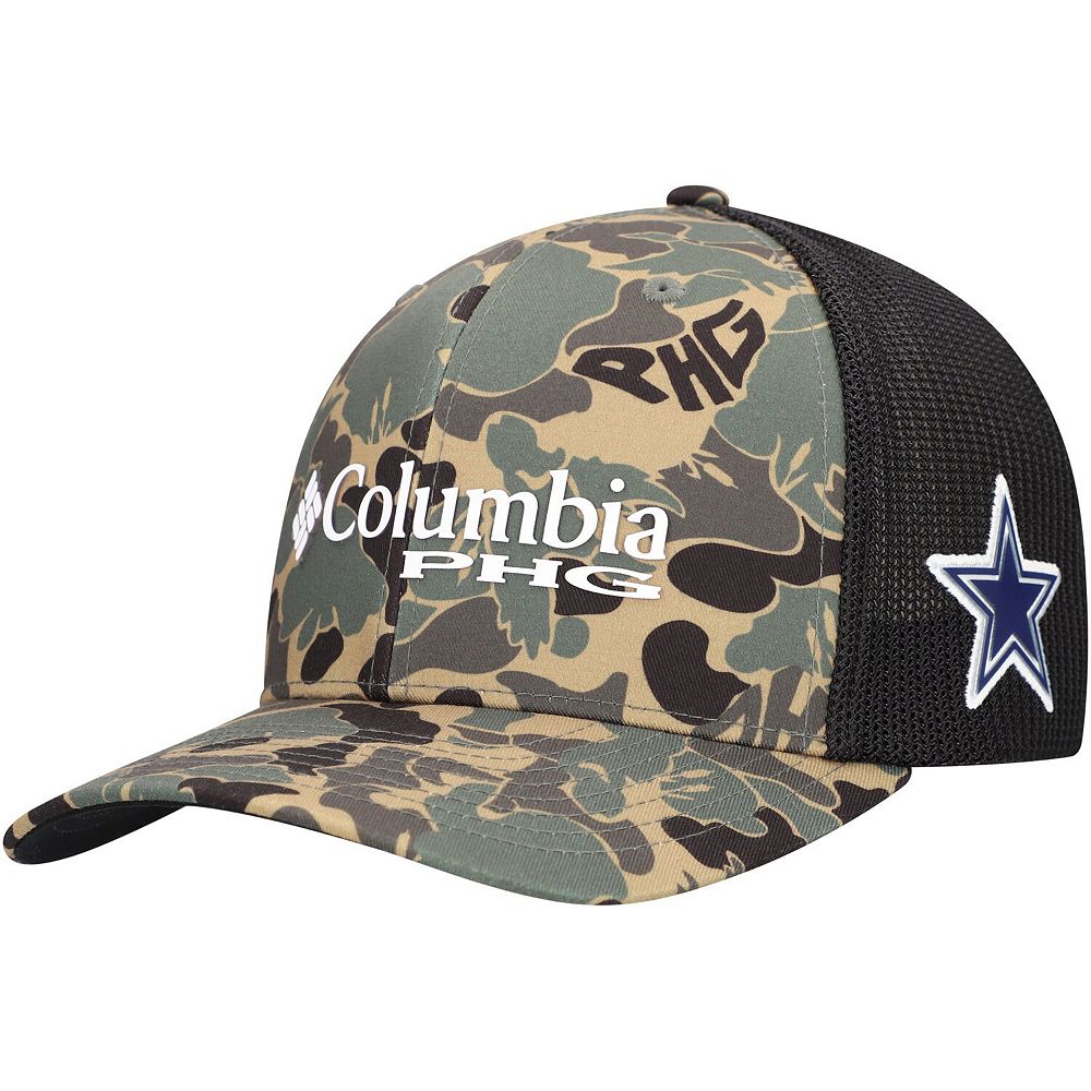 Men's Columbia Camo Dallas Cowboys PHG Mesh Flex Hat