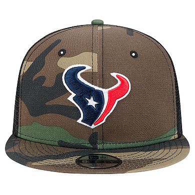 Youth New Era Camo Houston Texans Main Trucker 9FIFTY Snapback Hat