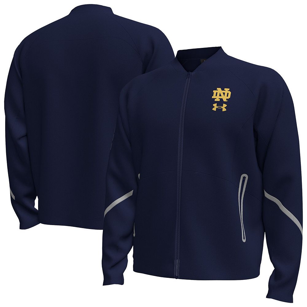 Men's Under Armour Navy Notre Dame Fighting Irish Unstoppable Full-Zip ...
