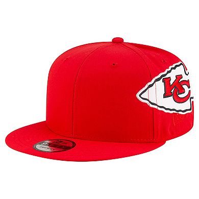 Men's New Era Red Kansas City Chiefs Helmet 9FIFTY Snapback Hat