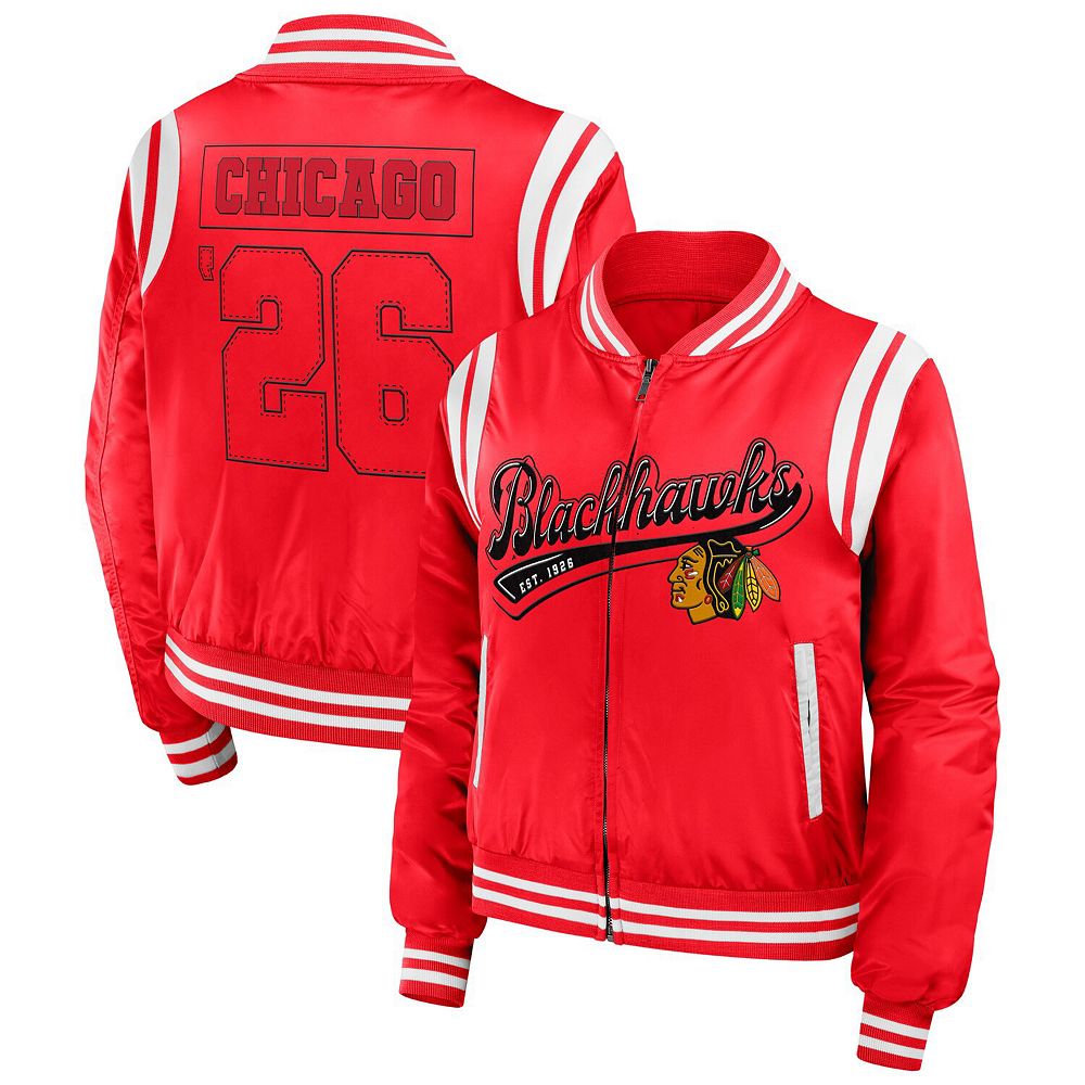 Women's WEAR by Erin Andrews Red Chicago Blackhawks Baller Full-Zip ...