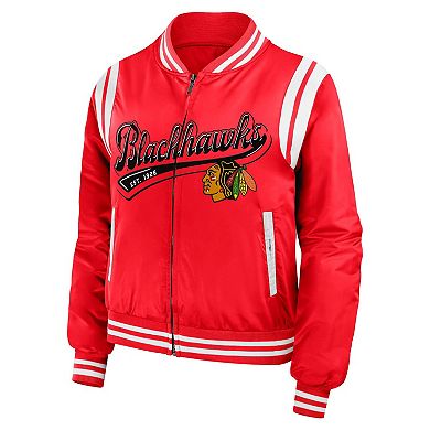 Women's WEAR by Erin Andrews Red Chicago Blackhawks Baller Full-Zip ...