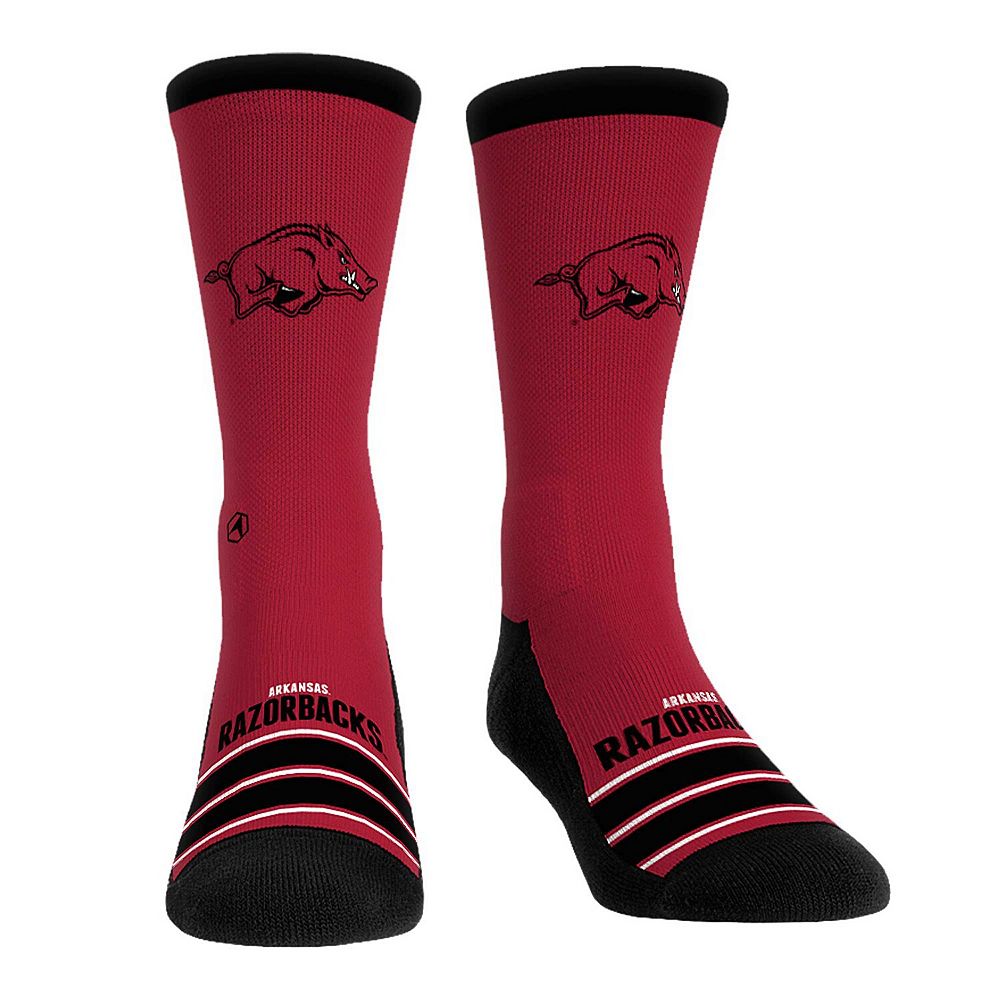 Unisex Rock Em Socks Arkansas Razorbacks Gametime Stripe Crew Socks
