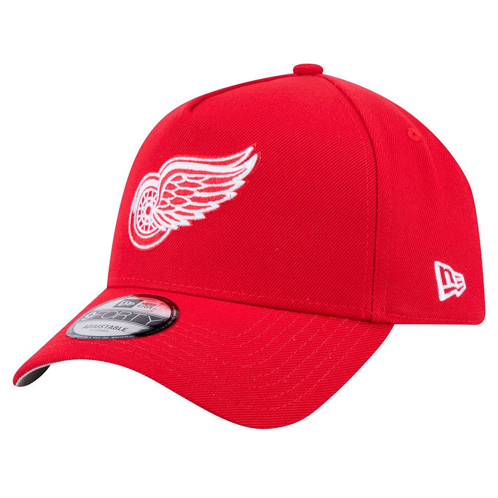Men's New Era Red Detroit Red Wings Core A-Frame 9FORTY Adjustable Hat