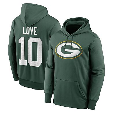 Men's Nike Jordan Love Green Green Bay Packers Player Name & Number ...