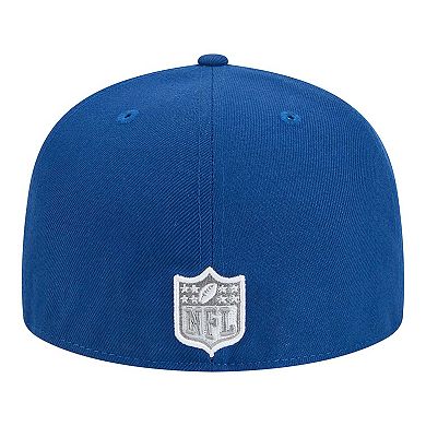 Men's New Era Royal Indianapolis Colts Script Sided 59FIFTY Fitted Hat