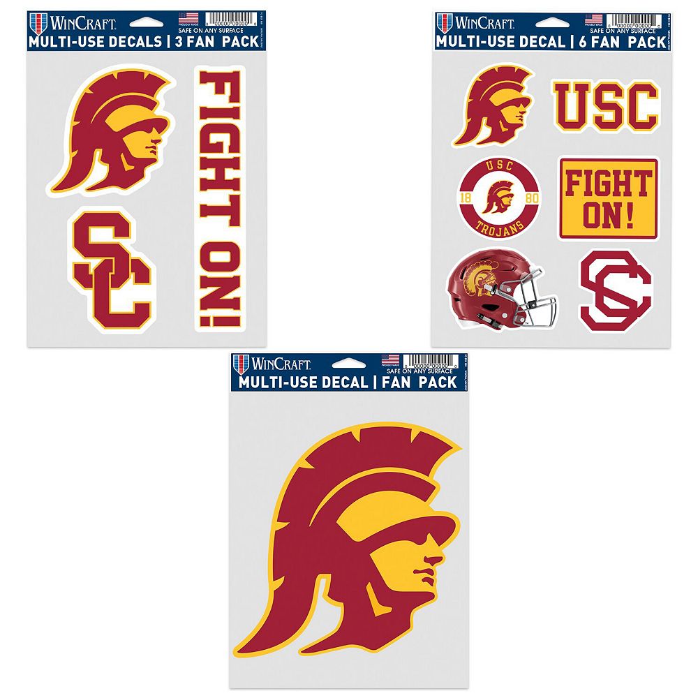 WinCraft USC Trojans Three-Pack Fan Decal Set