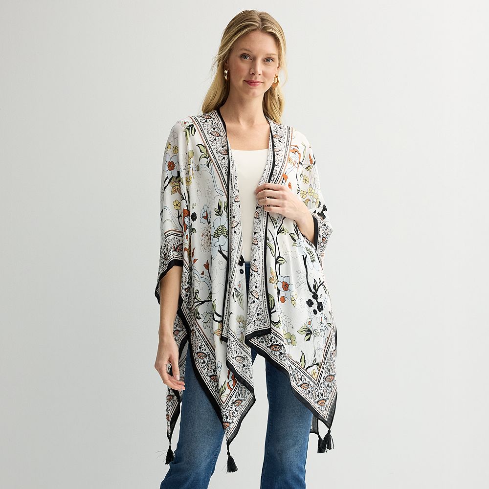 Women's Nine West Floral Wallpaper Pattern Topper