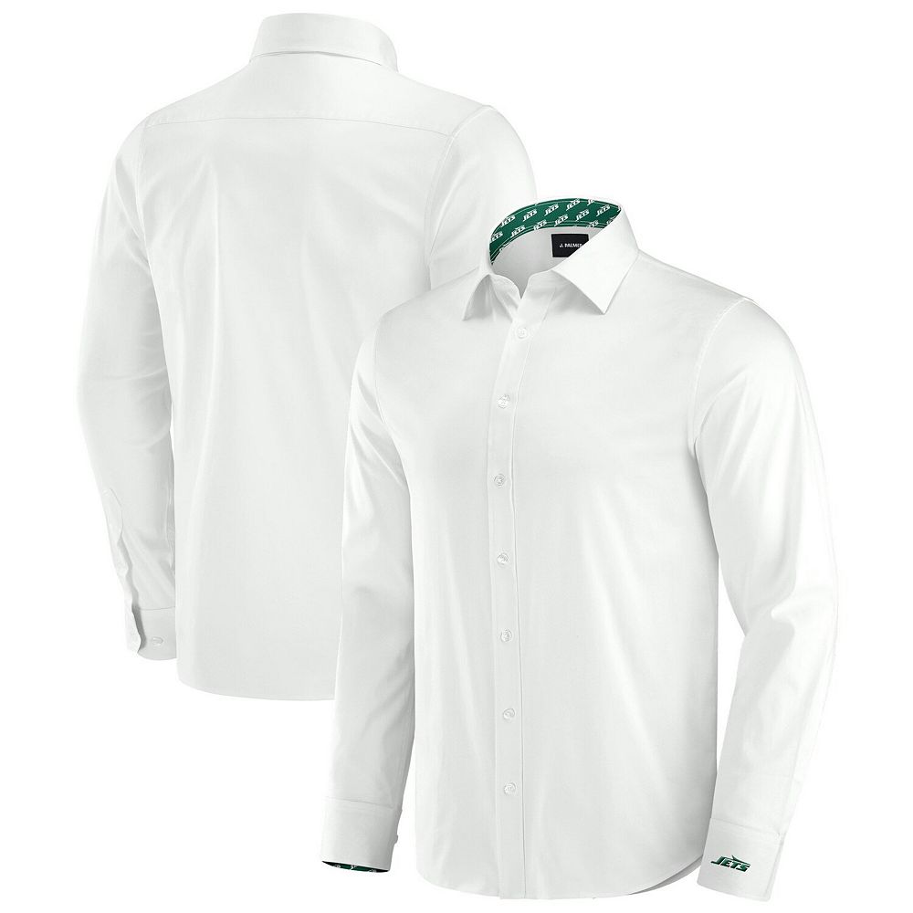 Men's J. Palmer White New York Jets Man-In-Motion Long Sleeve Button-Up ...