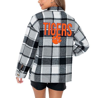 Women's Gameday Couture Gray Clemson Tigers End Zone Game Flannel ...