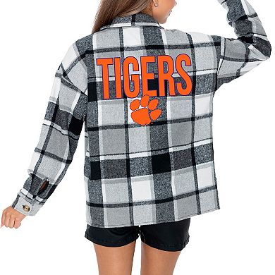 Women's Gameday Couture Gray Clemson Tigers End Zone Game Flannel ...