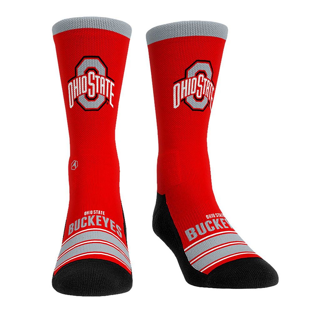 Unisex Rock Em Socks Ohio State Buckeyes Gametime Stripe Crew Socks