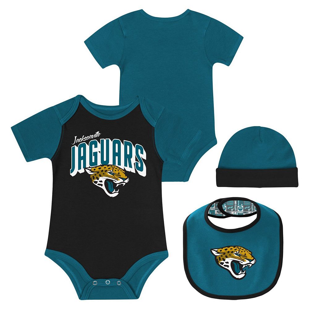 "Newborn & Infant Jacksonville Jaguars Dynamic Duo Bodysuit, Bib & Knit ...