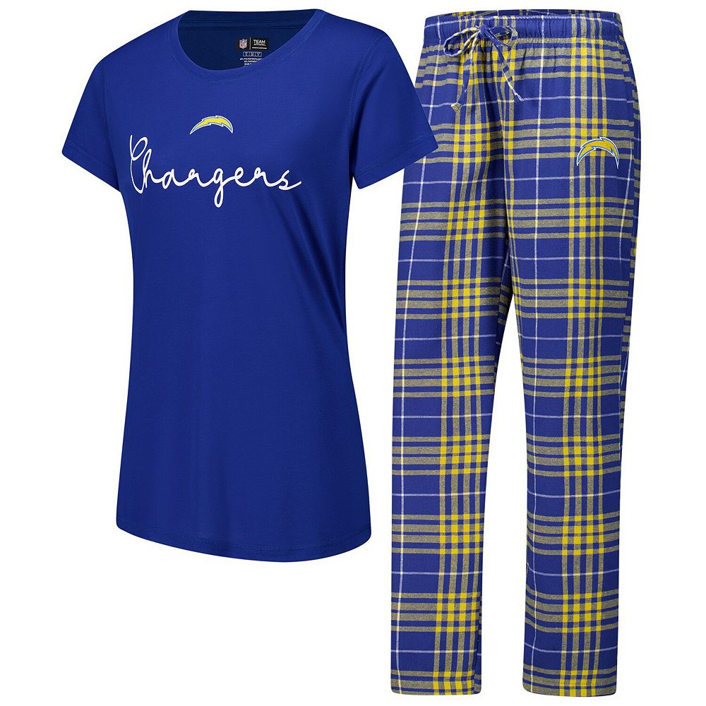 Women's Concepts Sport Los Angeles Chargers Vector T-Shirt & Flannel ...