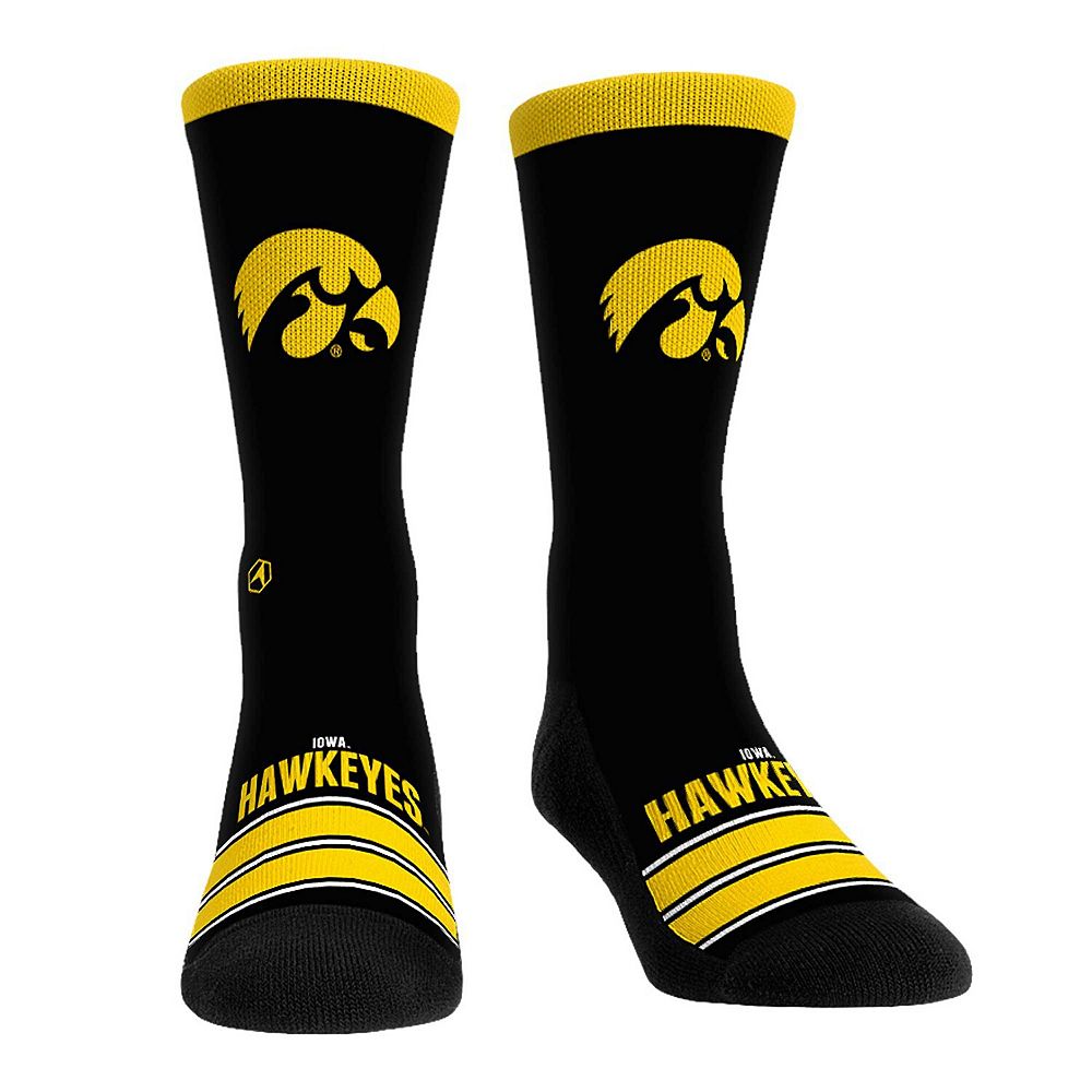 Unisex Rock Em Socks Iowa Hawkeyes Gametime Stripe Crew Socks
