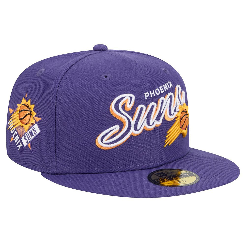 Men's New Era Purple Phoenix Suns Sport Night Script Sided 59FIFTY ...