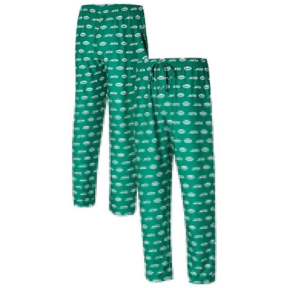 Men's Concepts Sport Green New York Jets Record All Over Knit Pants