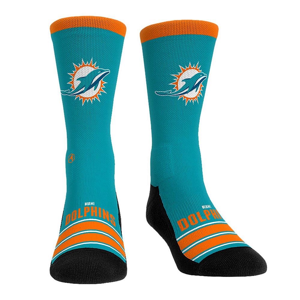 Unisex Rock Em Socks Miami Dolphins Gametime Stripe Crew Socks