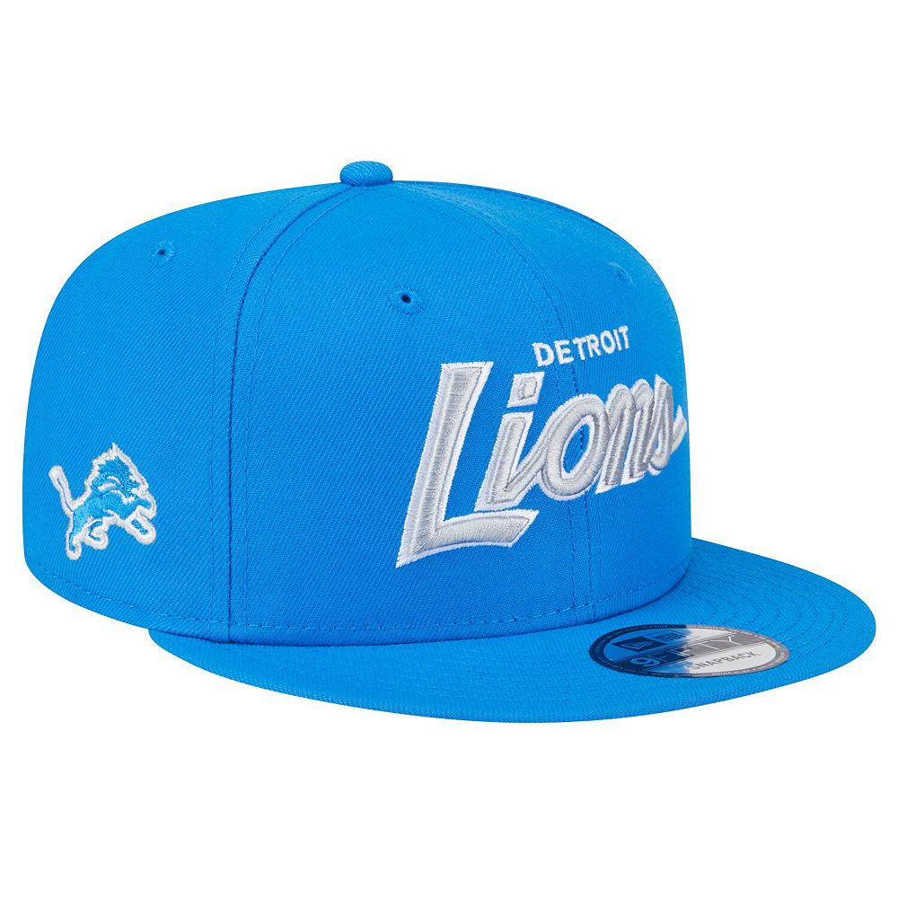 Men's New Era Blue Detroit Lions Main Script 9FIFTY Snapback Hat
