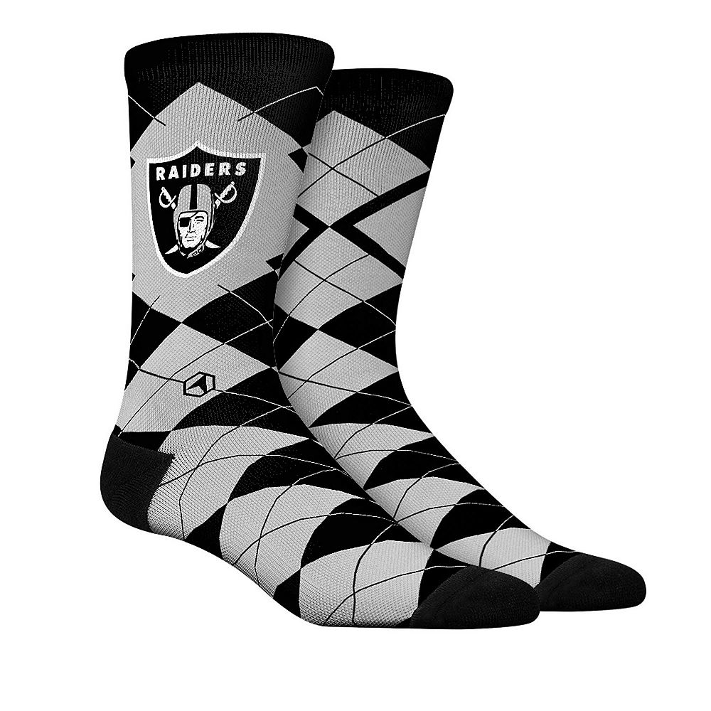 Unisex Rock Em Socks Las Vegas Raiders Argyle Knitted Dress Socks