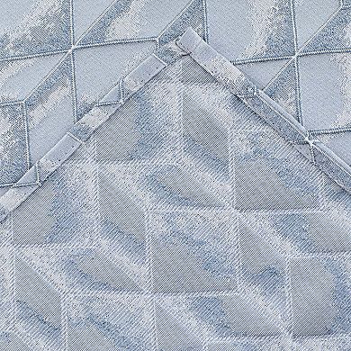 Dainty Home Topaz 3D Embossed Lurex Geometric Textured Shower Curtain