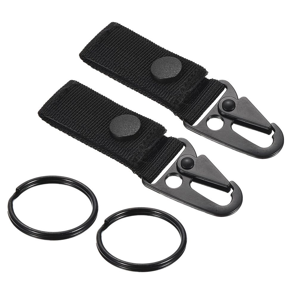 Belt Keeper Key Ring, Nylon Webbing Strap Hanging Gear Buckle 2pcs