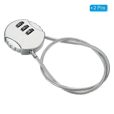 Small Combination Lock 14.9 Inch, 2 Pack 3 Digit Padlock For Gym Locker
