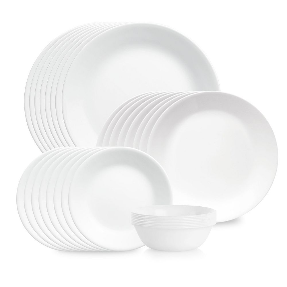 Corelle 32-Piece Shimmering White Dish Set