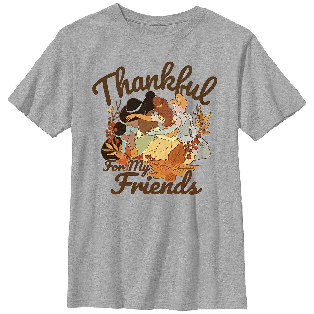 Disney Princess Grateful For My Friends Boys 8-20 Graphic Tee
