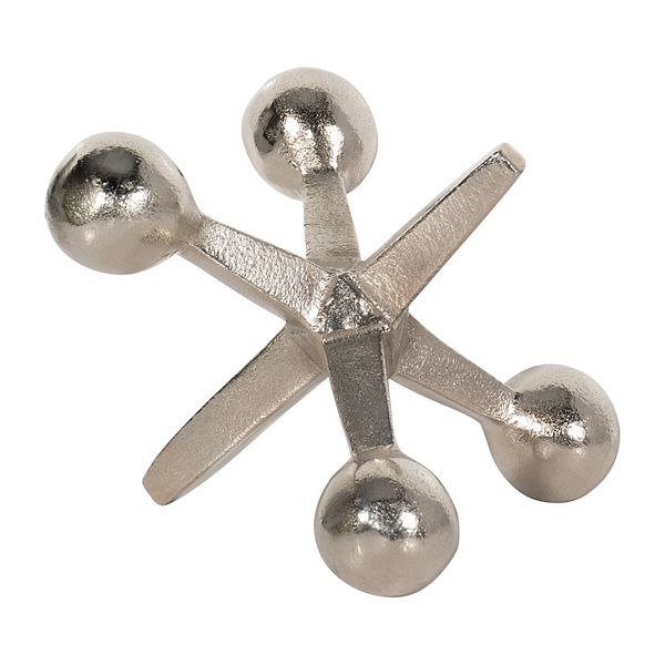 Sagebrook Home Aluminum Jacks Sculpture - Unique Decorative Object for ...