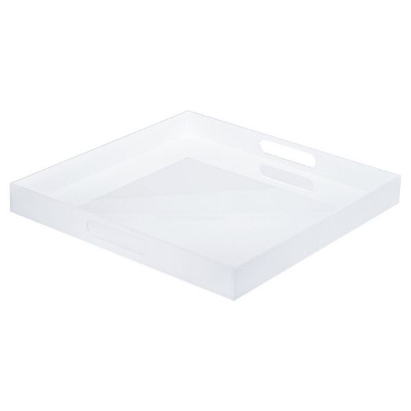 Modern Elegant 24" X 24" Large White Acrylic Tray