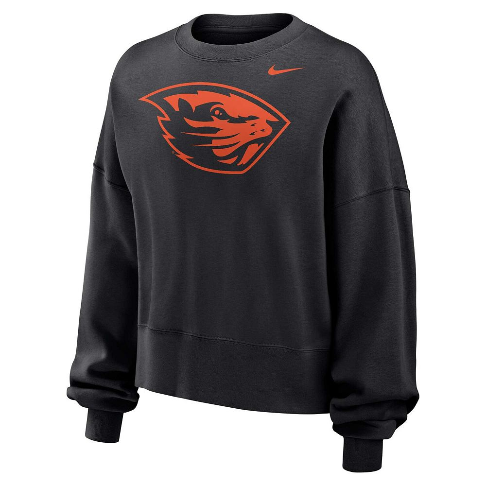 Women's Nike Black Oregon State Beavers Oversized Phoenix Fleece ...