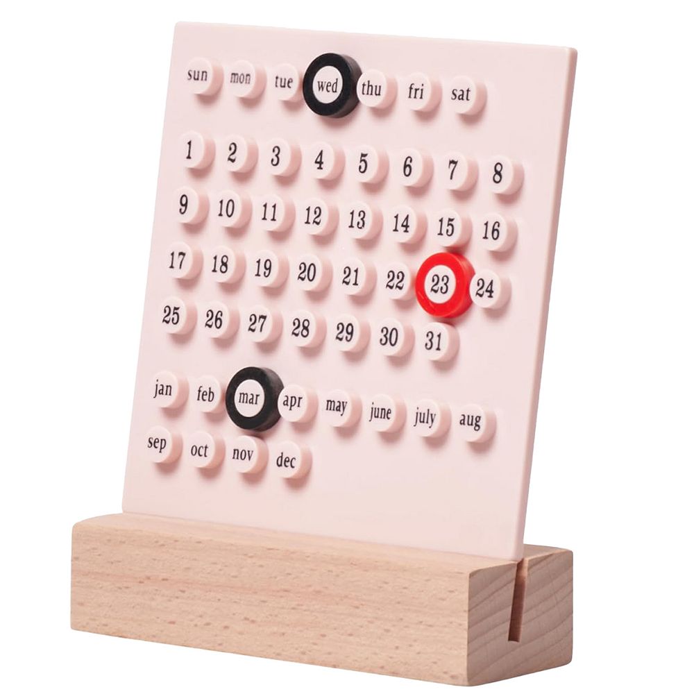 Retro Eternal Calendar With Modern Design, Ideal For Home And Office Use