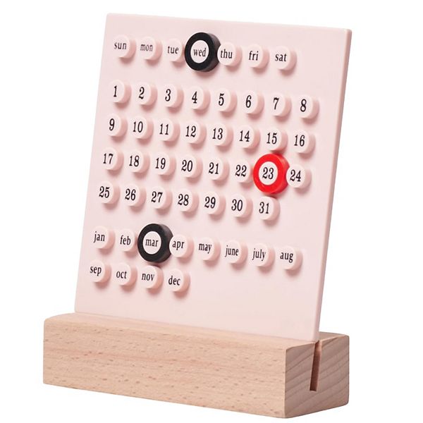 Retro Eternal Calendar With Modern Design, Ideal For Home And Office Use