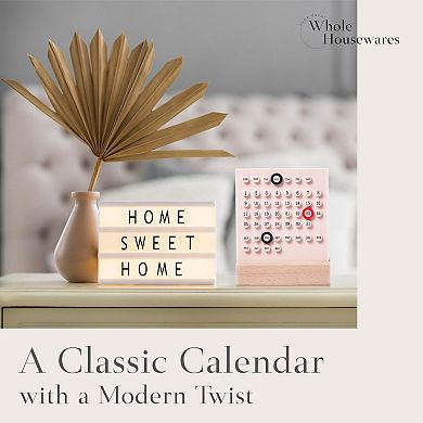 Retro Eternal Calendar With Modern Design, Ideal For Home And Office Use