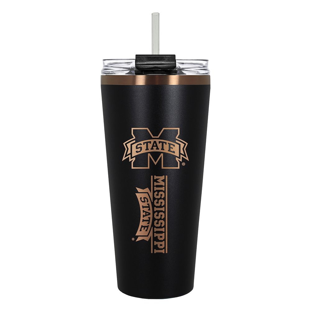 Mississippi State Bulldogs Black & Copper Tone 32 oz Big Slim Tumbler ...