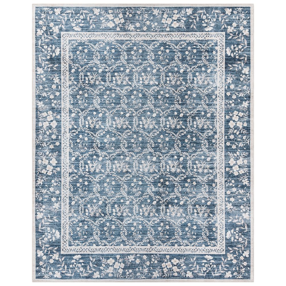 Gertmenian Crystal Print Vela Transitional Floral Runner or Area Rug