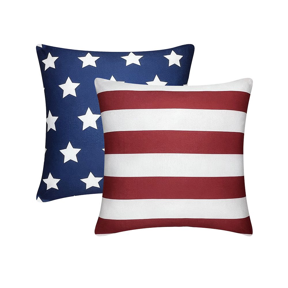 Celebrate Together™ Americana 2-Pack Stars And Stripes Throw Pillow Set