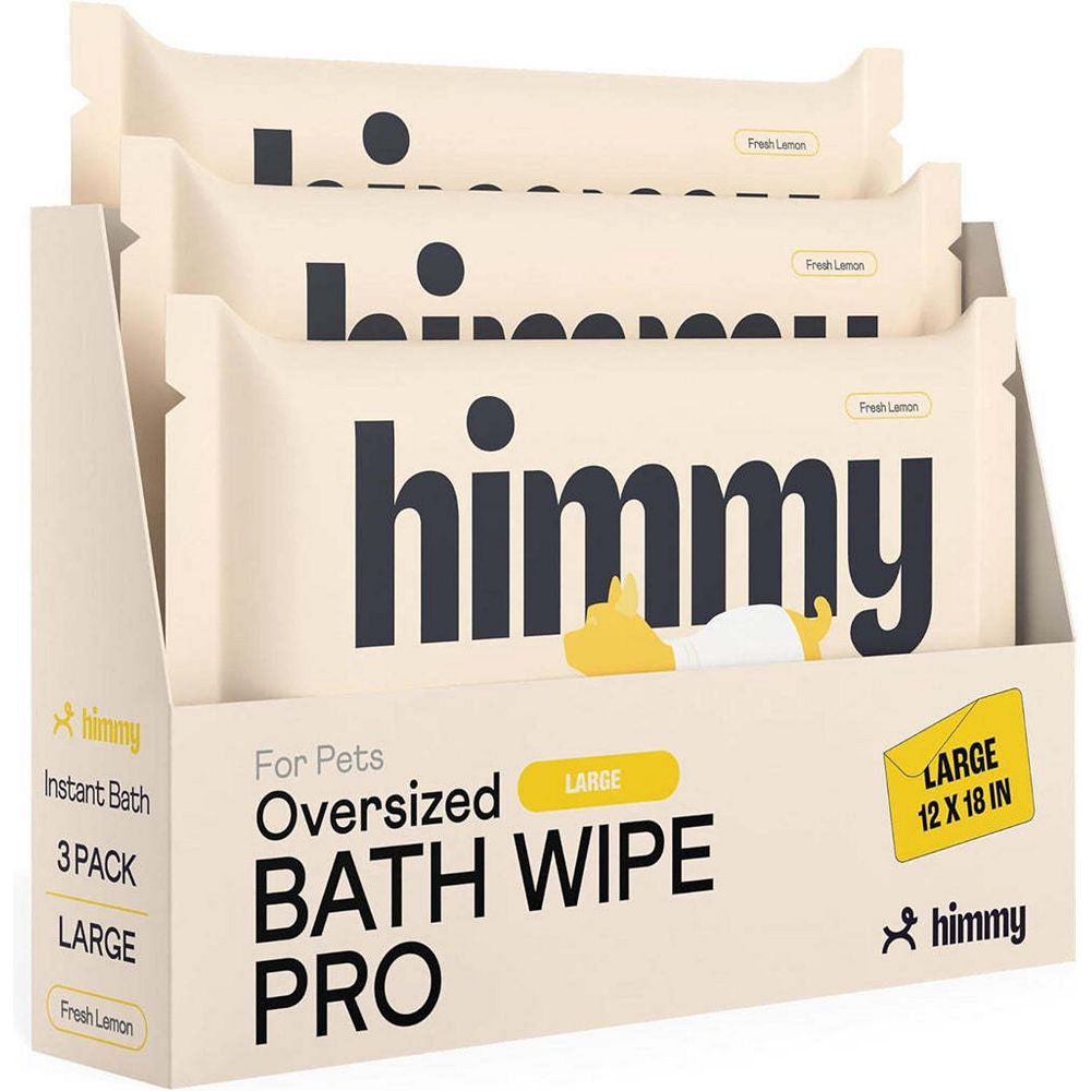 Himmy Fresh Lemon Large Pet Wipes For Dogs And Cats