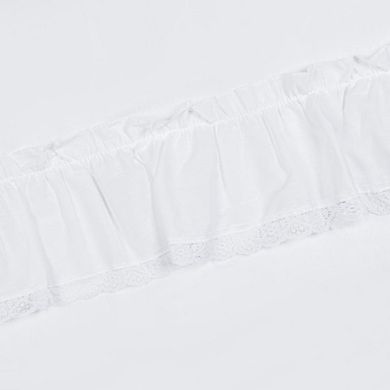 Preparedlyn Ruffled Victorian 1.5" Rod Pocket Window Curtain Tiers White