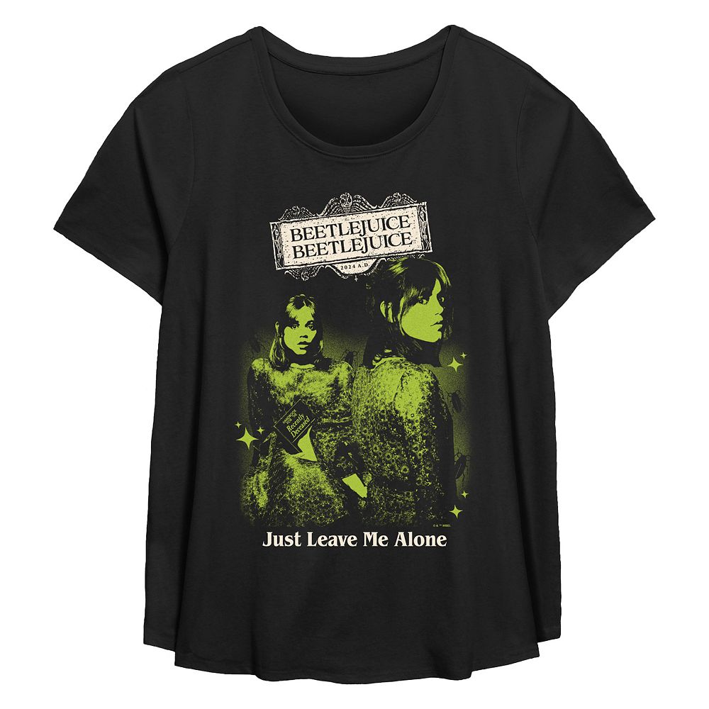 Plus Size Beetlejuice 2 Astrid Just Leave Me Alone Flowy Graphic Tee