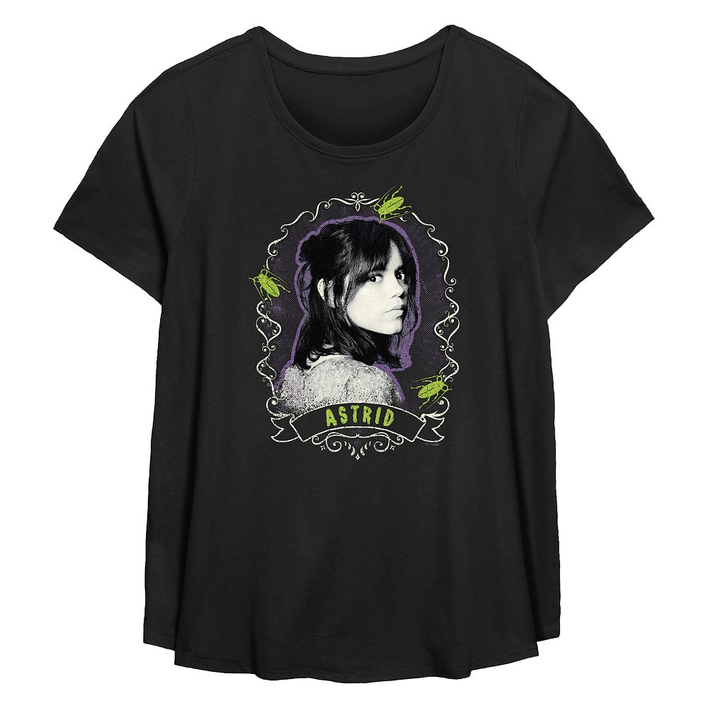 Plus Size Beetlejuice 2 Astrid Framed Portrait Flowy Graphic Tee