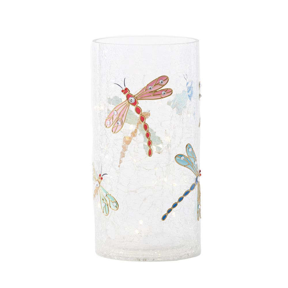 Studio 66 Dancing Dragonflies Vase LED Table Decor